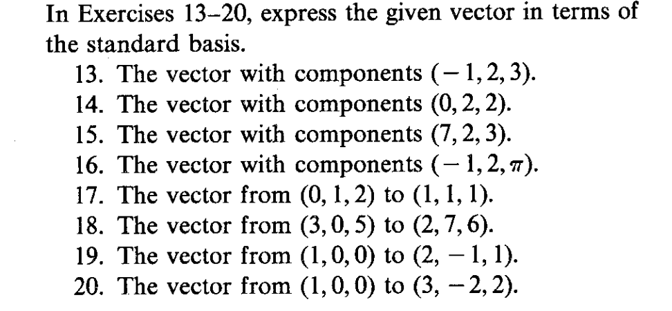 Solved In Exercises 13-20, express the given vector in terms | Chegg.com