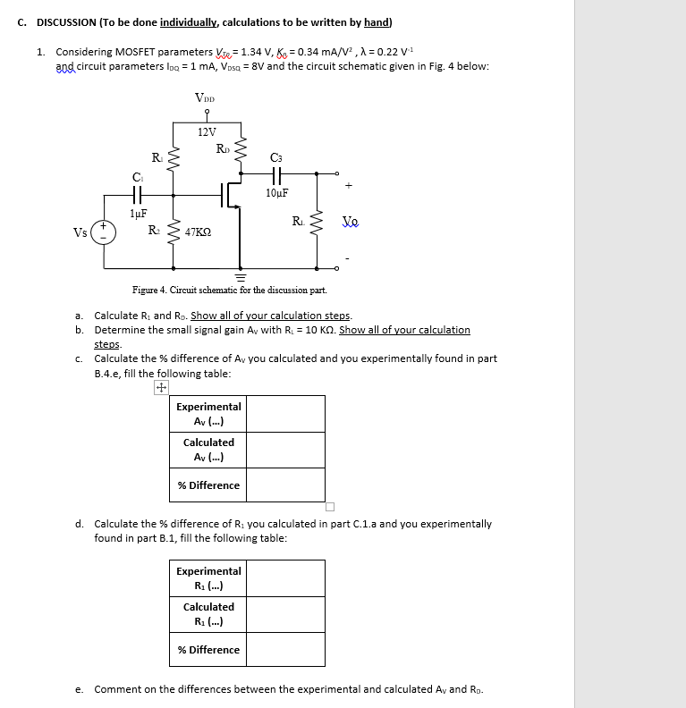 Solved C. ﻿DISCUSSION (To be ﻿done individually, | Chegg.com