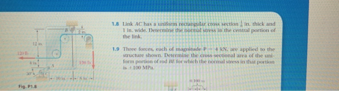 Solved 1.8 1ink AC has a uniform rectangular cross section I | Chegg.com