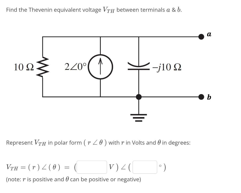 Solved Find the Thevenin equivalent voltage VTH between | Chegg.com