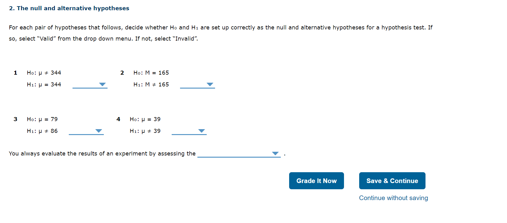 Solved 2. The null and alternative hypotheses For each pair | Chegg.com