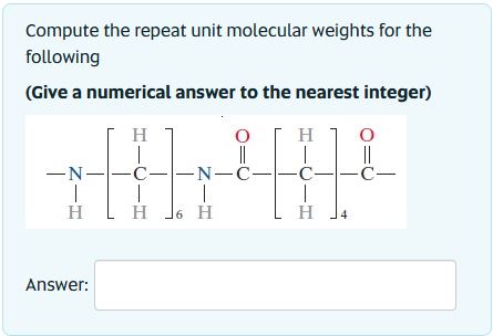 Solved Show me the steps to solve Compute the repeat unit | Chegg.com