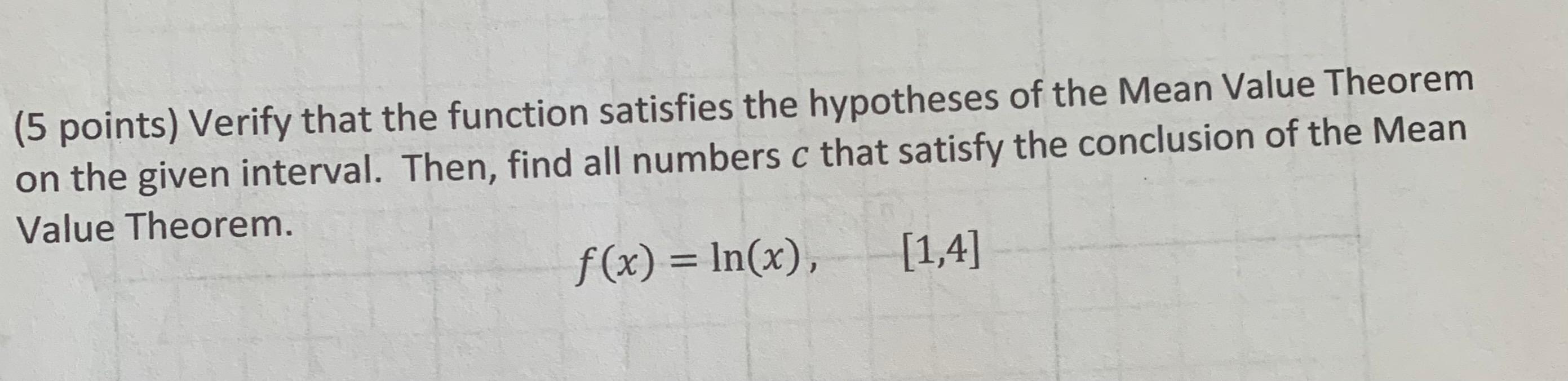 Solved C (5 points) Verify that the function satisfies the | Chegg.com