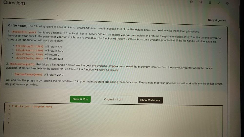 Solved Q1 [50 Points] The following refers to a file similar | Chegg.com