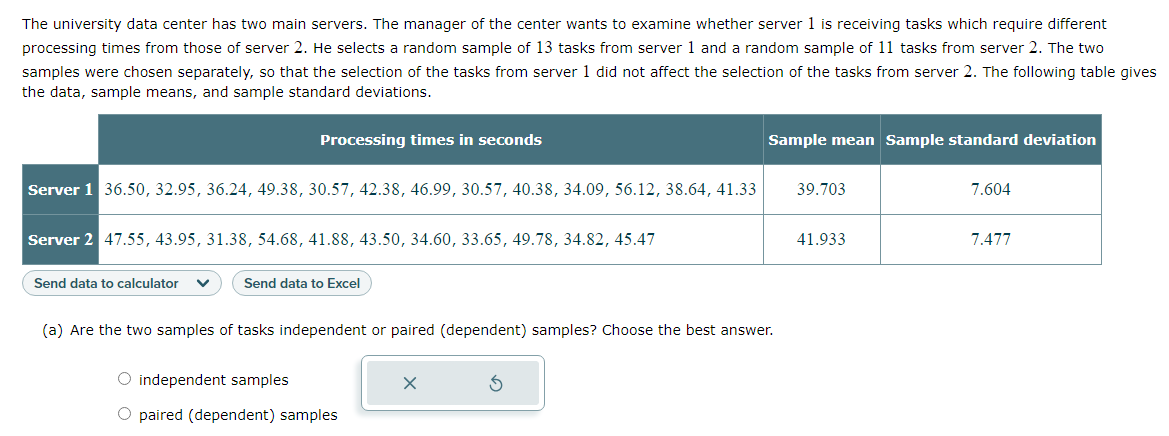 Solved The university data center has two main servers. The | Chegg.com