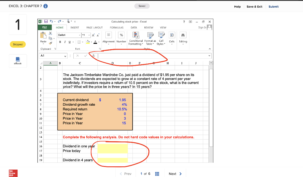 Solved Please show me using excel formula only example | Chegg.com