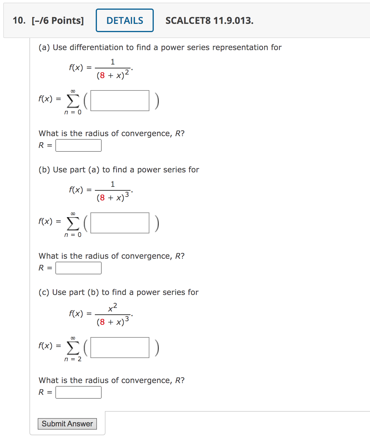 Solved -/6 Points] SCALCET8 11.9.013. (a) Use | Chegg.com