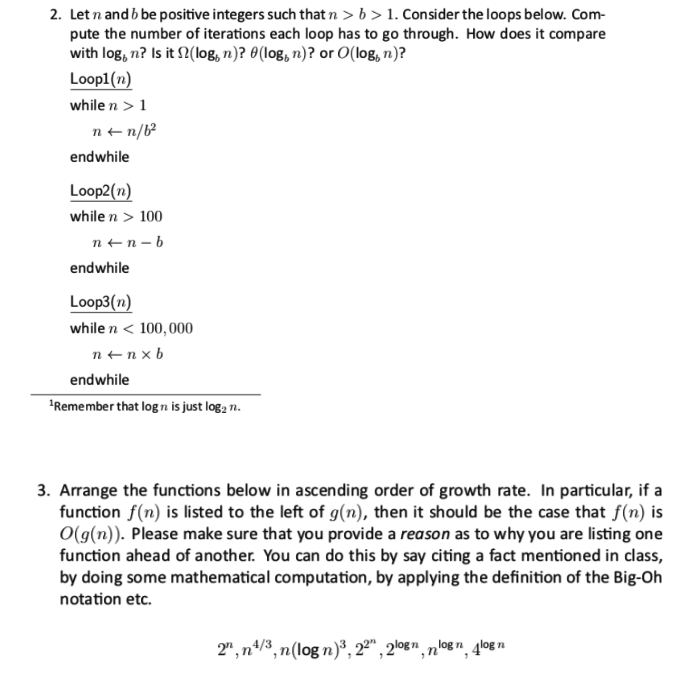 Solved 2 Let N B Positive Integers Thatn B 1 Consider Loo solved-2-let-n-b-positive-integers-thatn-b-1-consider-loo
