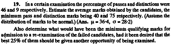 Solved 19. In a certain examination the percentage of passes | Chegg.com