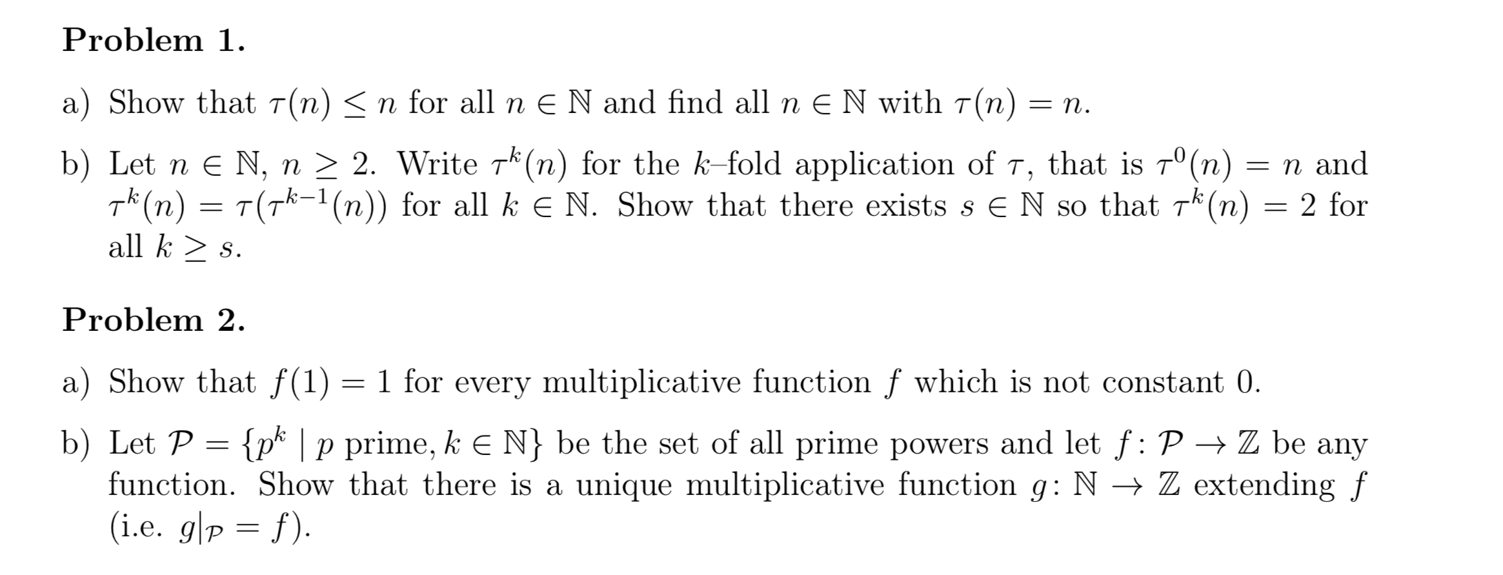 Solved Problem 1. a) Show that T(n)n for all n E N and find | Chegg.com