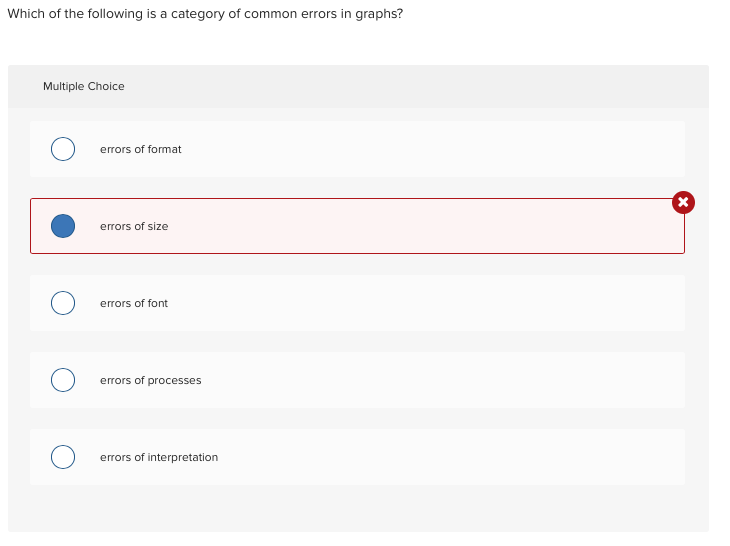 Solved Which of the following is a category of common errors | Chegg.com