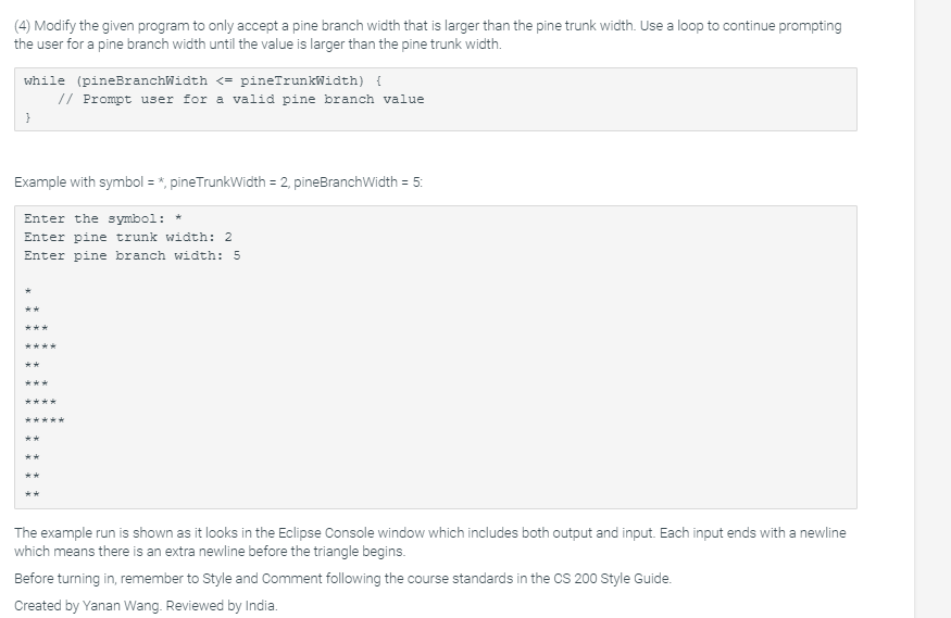 Solved 619 Zylab Drawing A Half Pine Write This Program 