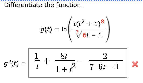 Solved Differentiate the function. | Chegg.com