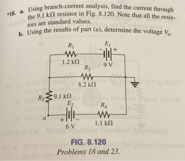 Solved branch-current analysis, find the current through ing | Chegg.com