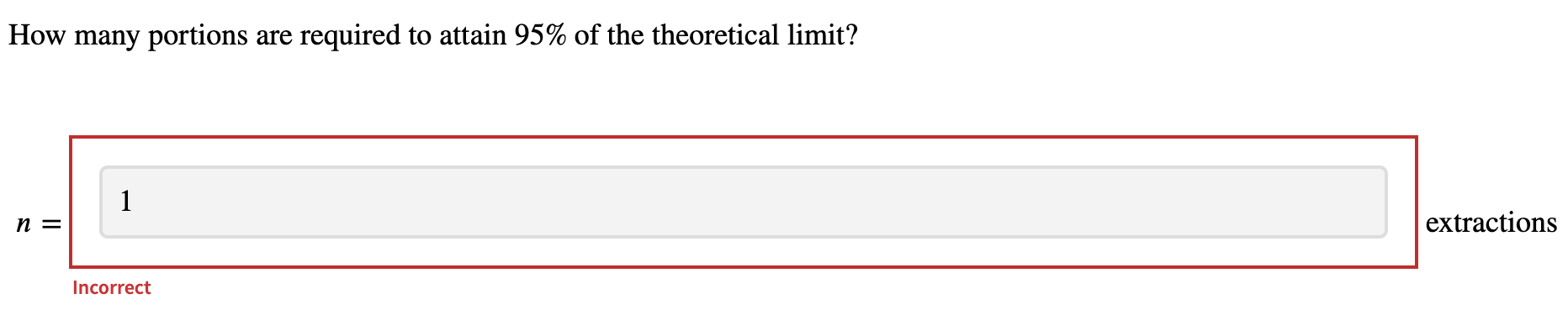 The theoretical limit for extracting solute S from | Chegg.com