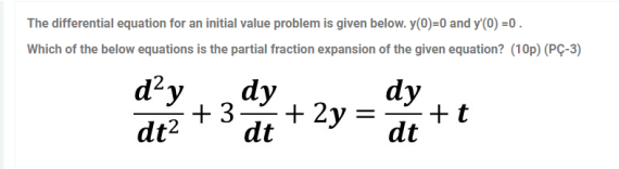 Solved The differential equation for an initial value | Chegg.com
