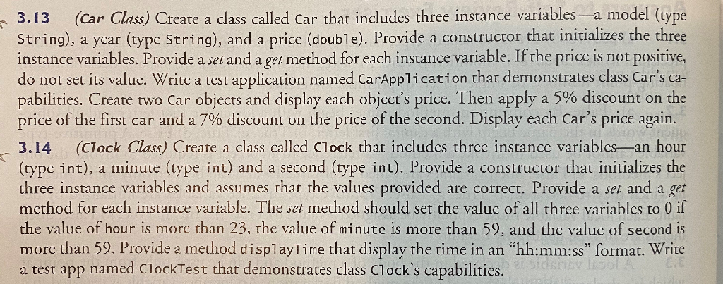 Solved -3.13 (Car Class) Create a class called Car that | Chegg.com