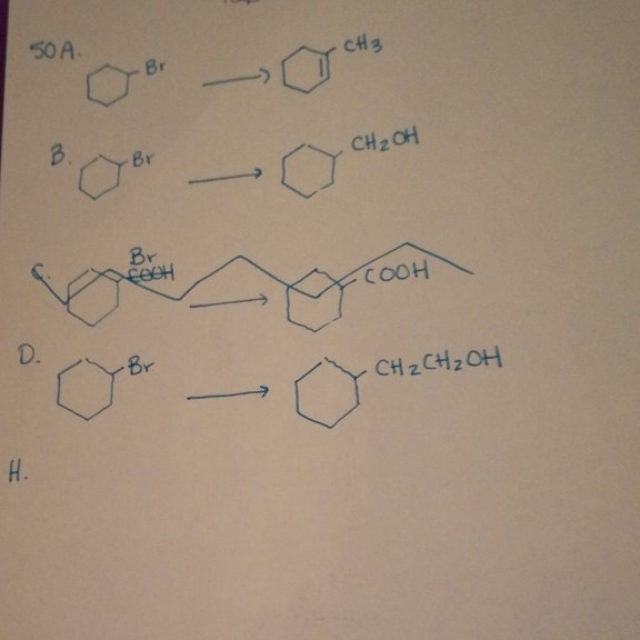 Solved 50 A cH3 Br Br CH2 OH Br COOH D. Br CH 2 C12OH | Chegg.com
