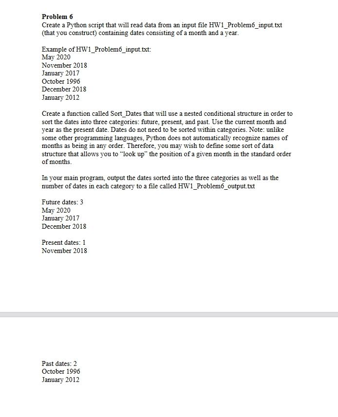 Solved Problem 6 Create a Python script that will read data | Chegg.com