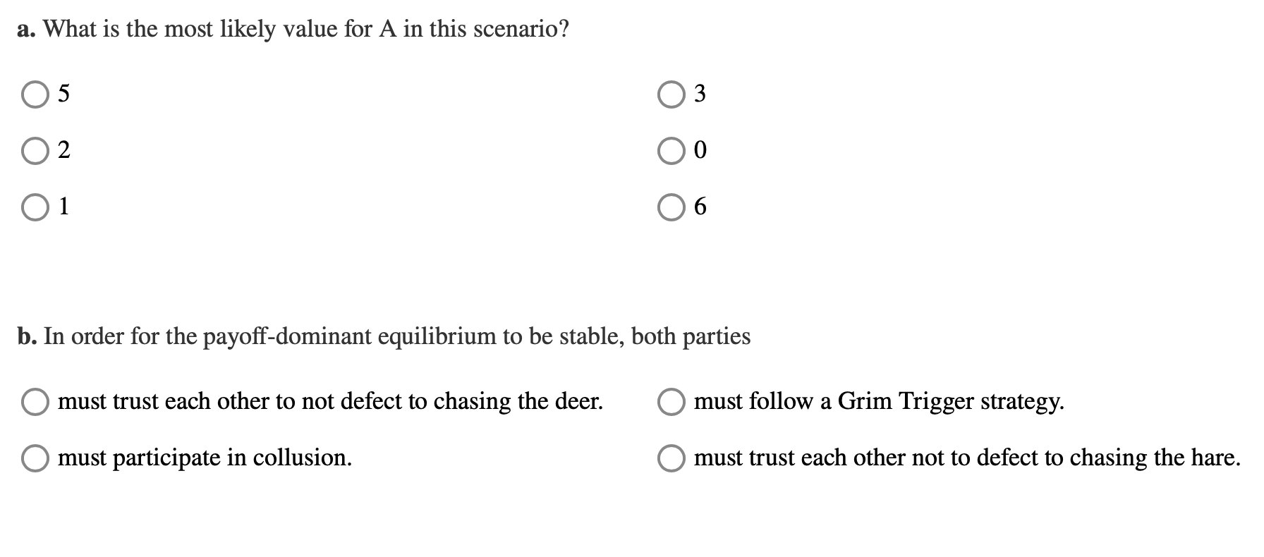 Solved Game Theory and Strategic Choices — End of Chapter | Chegg.com