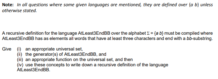 Solved Note: In all questions where some given languages are | Chegg.com