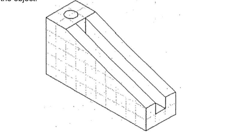 Solved oriented horizontally, draw the multiview for the | Chegg.com