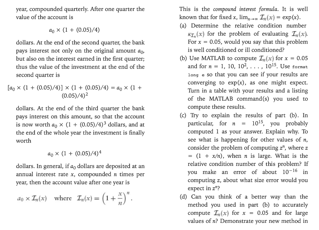 Solved 5. Compound interest. Suppose a0 dollars are | Chegg.com