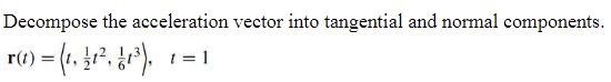 Solved Decompose the acceleration vector into tangential and | Chegg.com