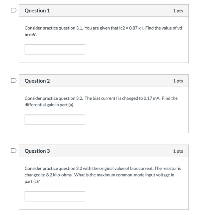 Solved Question 1 1 pts Consider practice question 3.1. You | Chegg.com