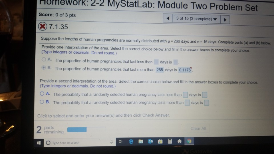 Solved H8mework: 2-2 MyStatLab: Module Two Problem Set | Chegg.com
