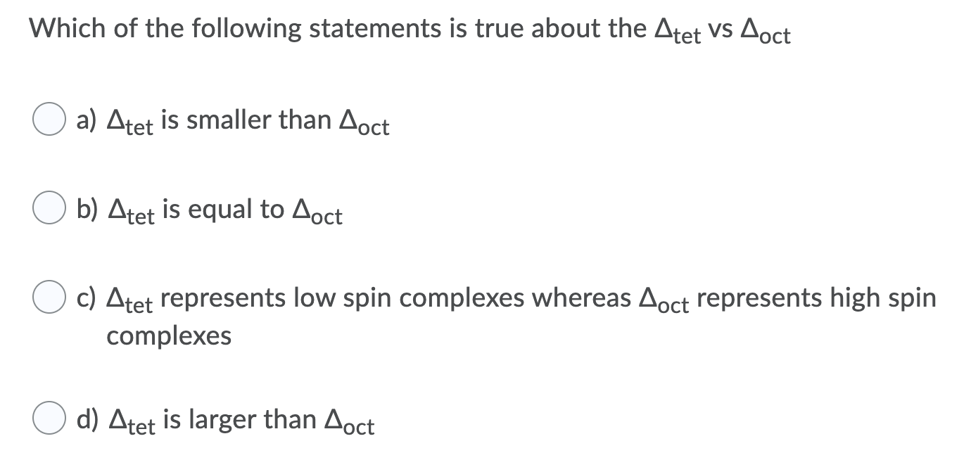 Solved Which of the following statements is true about the | Chegg.com