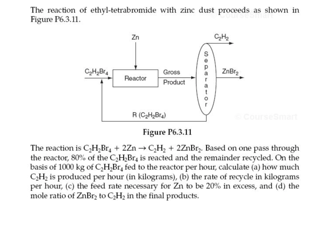 Solved The reaction of ethyl-tetrabromide with zinc dust | Chegg.com