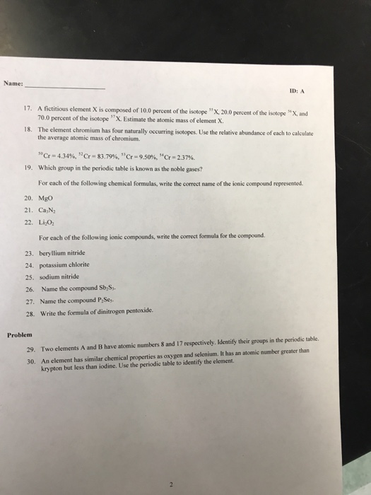 Solved Consider an element Z that has two naturally | Chegg.com