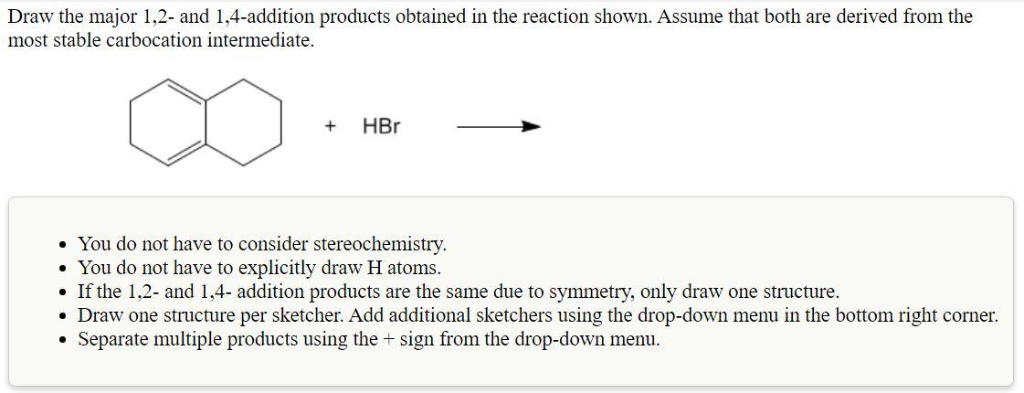 Solved Electrophilic Addition to Conjugated Dienes A) Draw 2 | Chegg.com