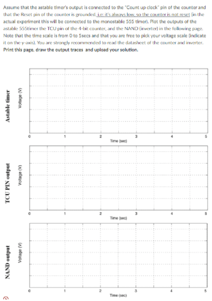 Solved Assume that the astable timer's output is connected | Chegg.com