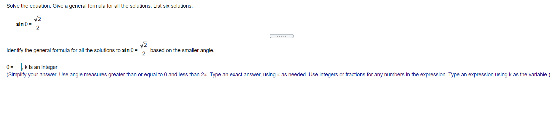 Solved Solve the equation, Give a general formula for all | Chegg.com