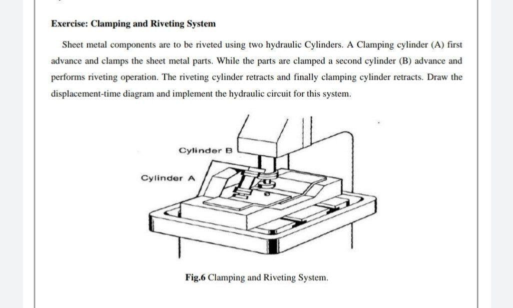Solved Exercise: Clamping and Riveting System Sheet metal | Chegg.com