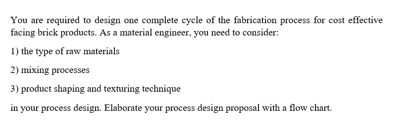 Solved You are required to design one complete cycle of the | Chegg.com