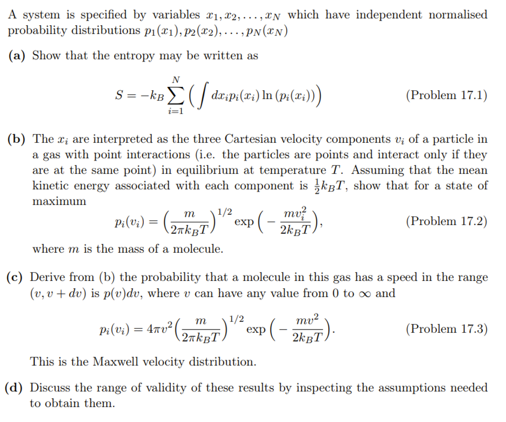 Solved A system is specified by variables x1,x2,…,xN which | Chegg.com