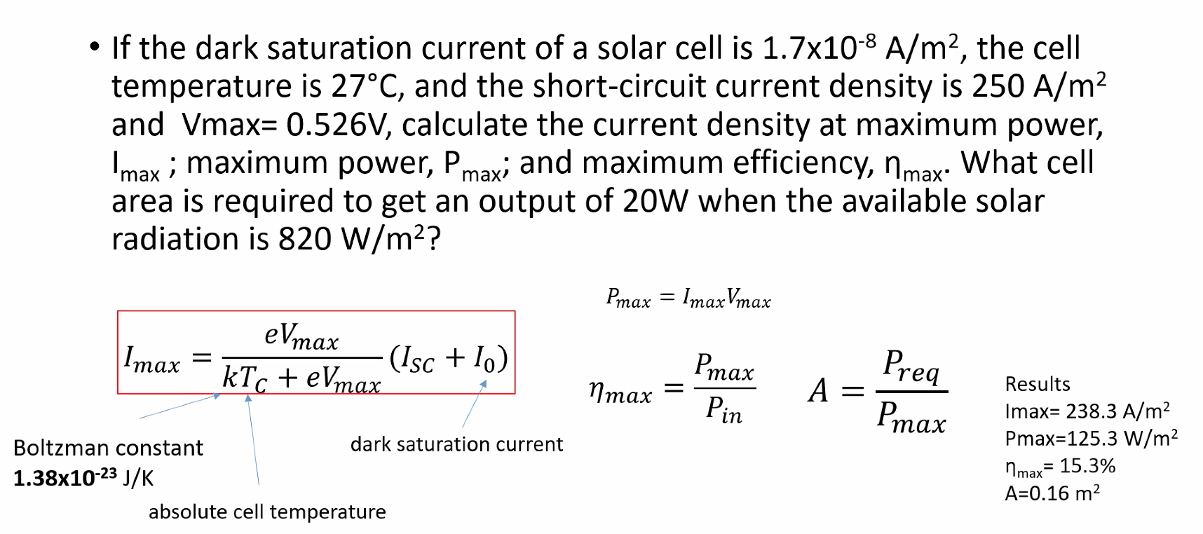 Solved . If the dark saturation current of a solar cell is | Chegg.com