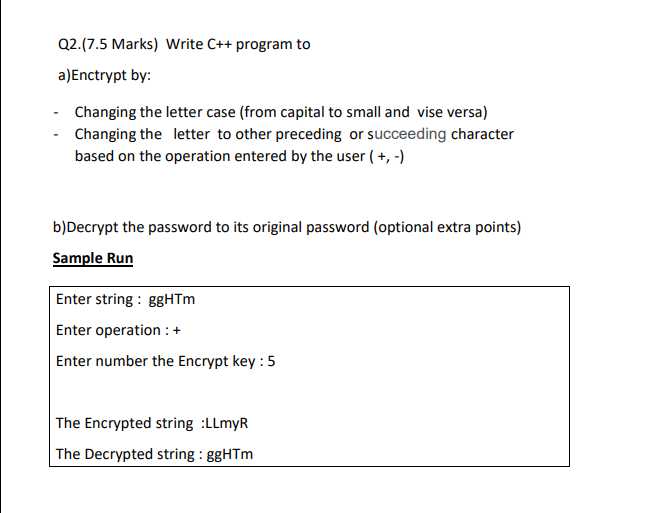 Solved Q1. (7.5 marks) Write C++ program to find sum , | Chegg.com