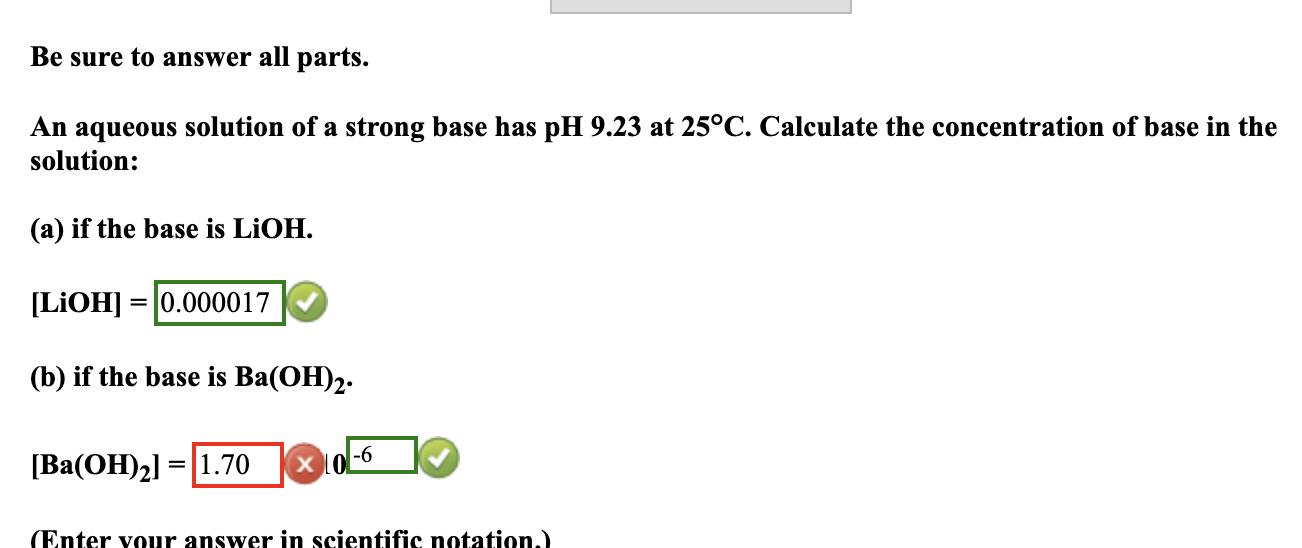 Solved Be sure to answer all parts. An aqueous solution of a | Chegg.com