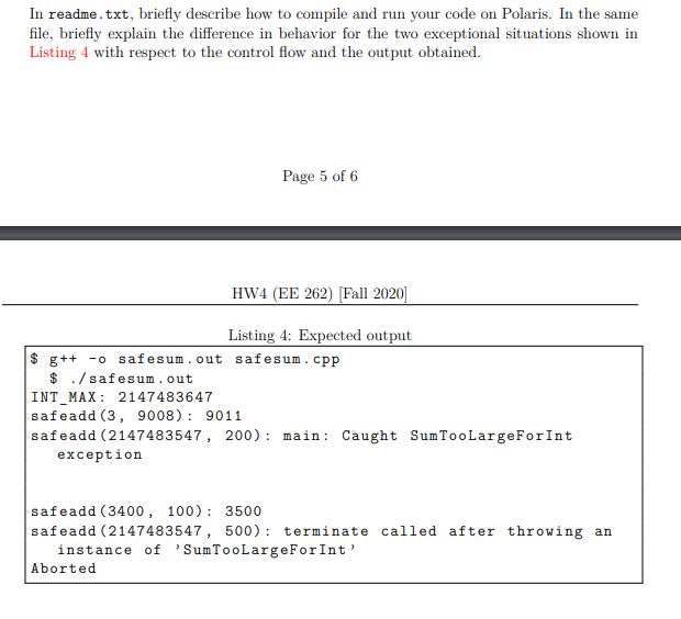 2. [30 points) In safesum.cpp, write a C++ program | Chegg.com