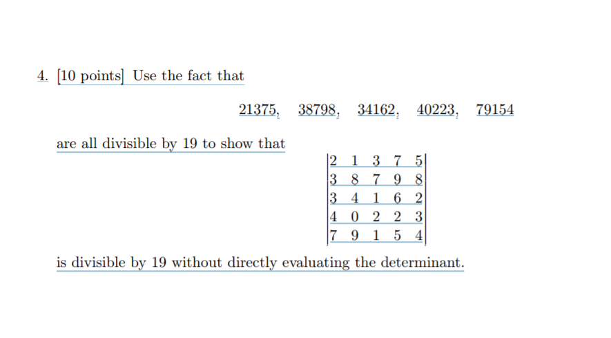 Solved 4. [10 points] Use the fact that 21375, 38798, 34162, | Chegg.com