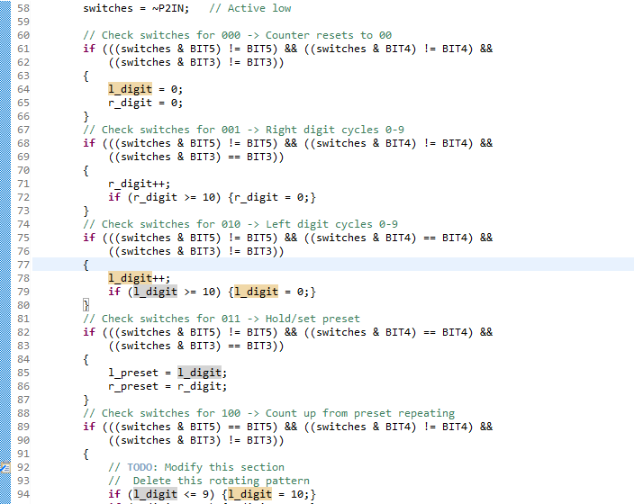 Solved: Please finish program in sections of the code that