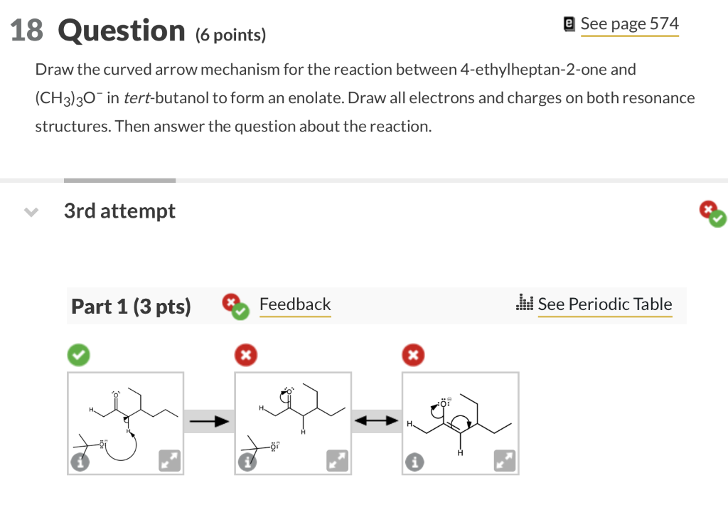 Solved 8 Question (6 points) e See page 574 Draw the curved | Chegg.com