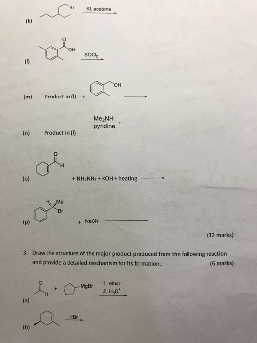 Solved Give the structures of the major organic products and | Chegg.com