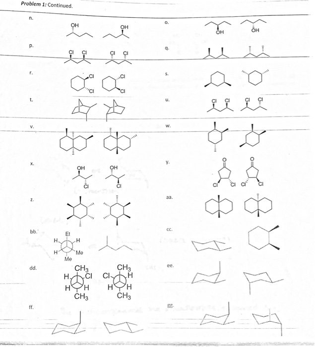 Solved Problem 1: Determine whether the following molecules | Chegg.com Solved Problem 1: Determine whether the following molecules | Chegg.com