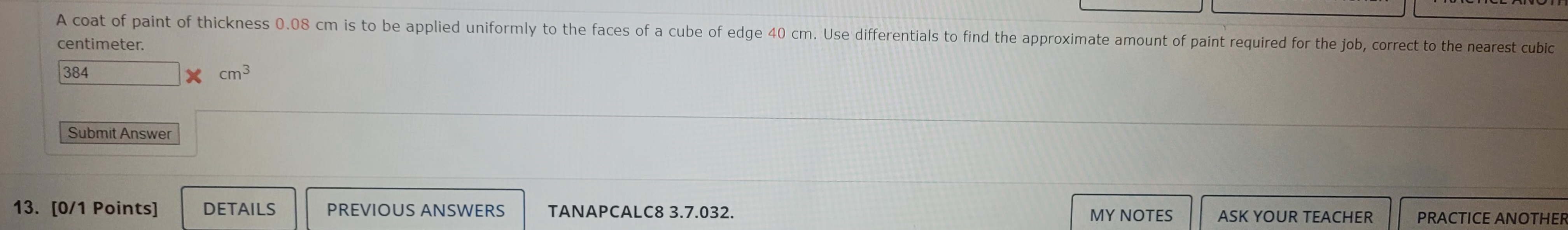 Solved centimeter.cm3 ﻿Points | Chegg.com