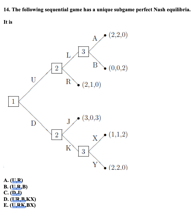 Solved 8. Given the following two-person zero-sum game, | Chegg.com